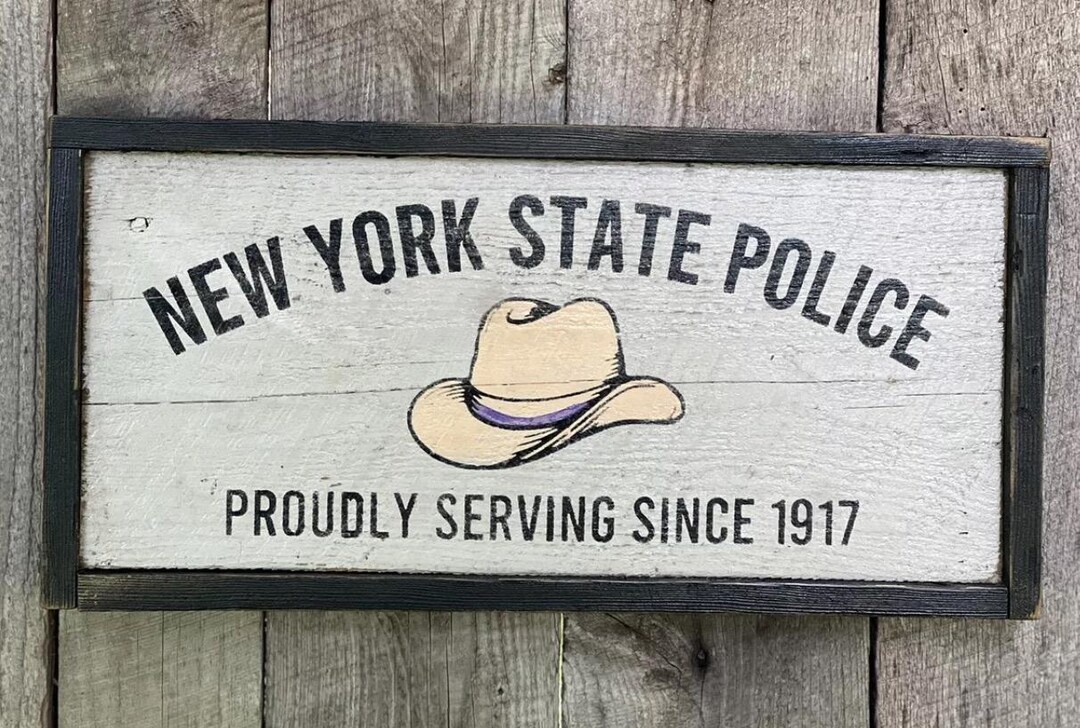 New York State Police Vintage Look Sign - Etsy