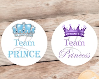 Gender Reveal Stickers Team Princess Team Prince Crown - Etsy