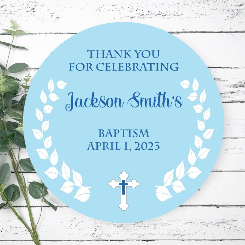Baptism Sticker - Etsy