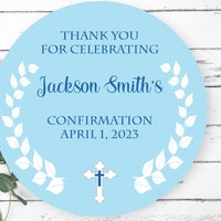 Joint Sibling Baptism Favor Tag TEMPLATE, Circle and Square, EDITABLE ...