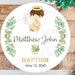 Baptism Angel Boy Personalized Label, Custom Christening Sticker, Mi ...