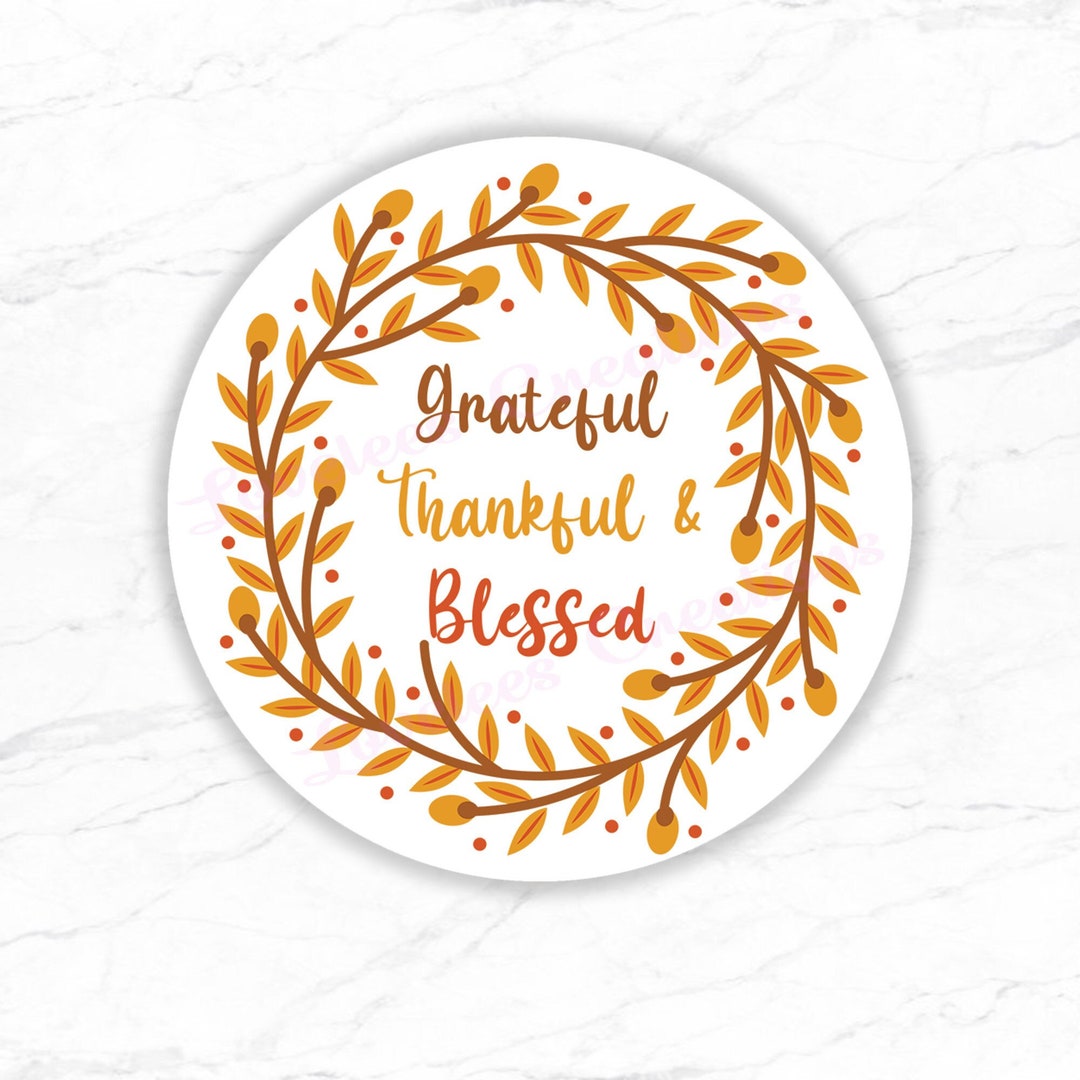 Round Favor Stickers - Fall/thanksgiving - Etsy