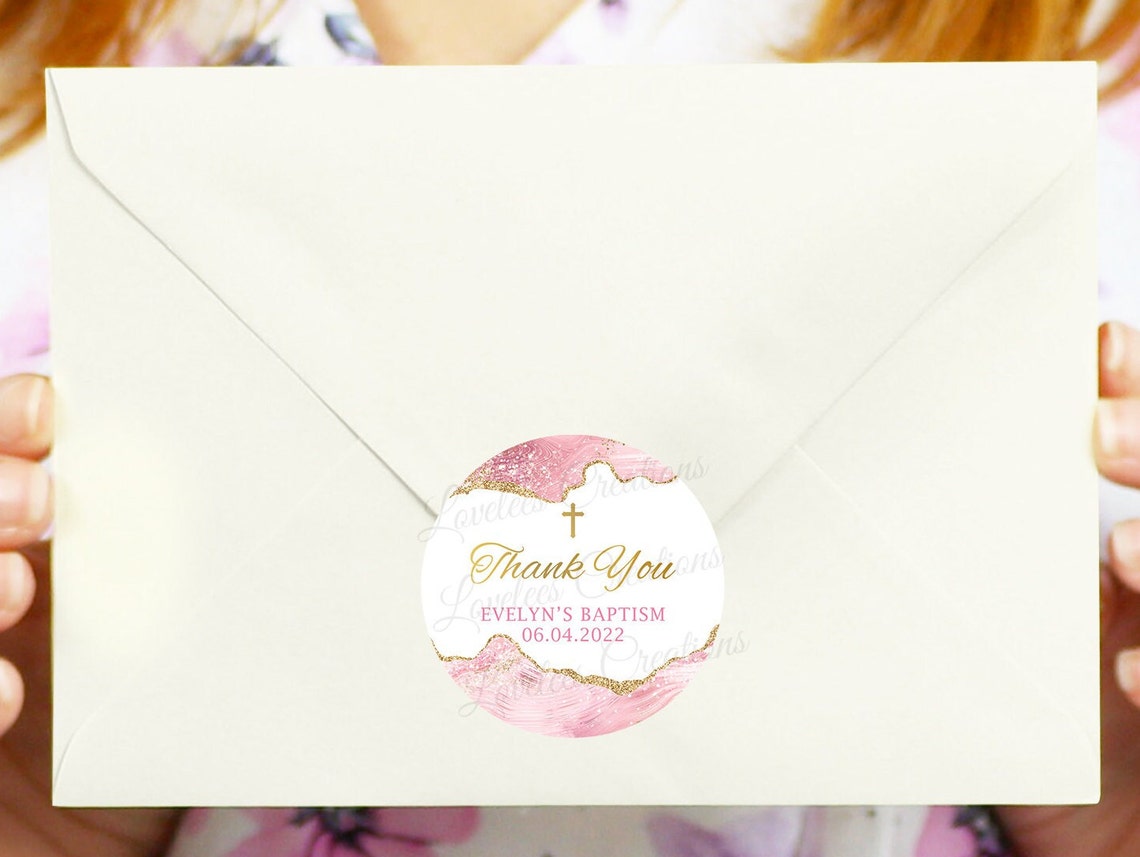 Baptism Favor Stickers - Christening Stickers - Baptism Labels ...