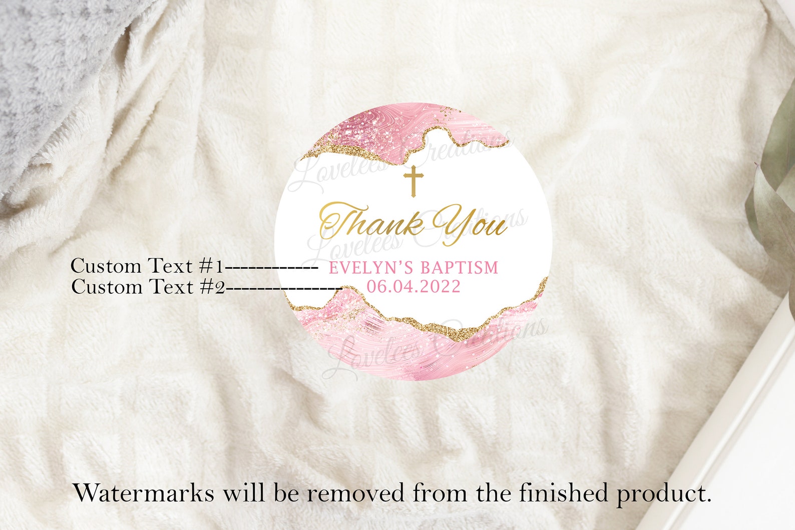 Baptism Favor Stickers - Christening Stickers - Baptism Labels ...