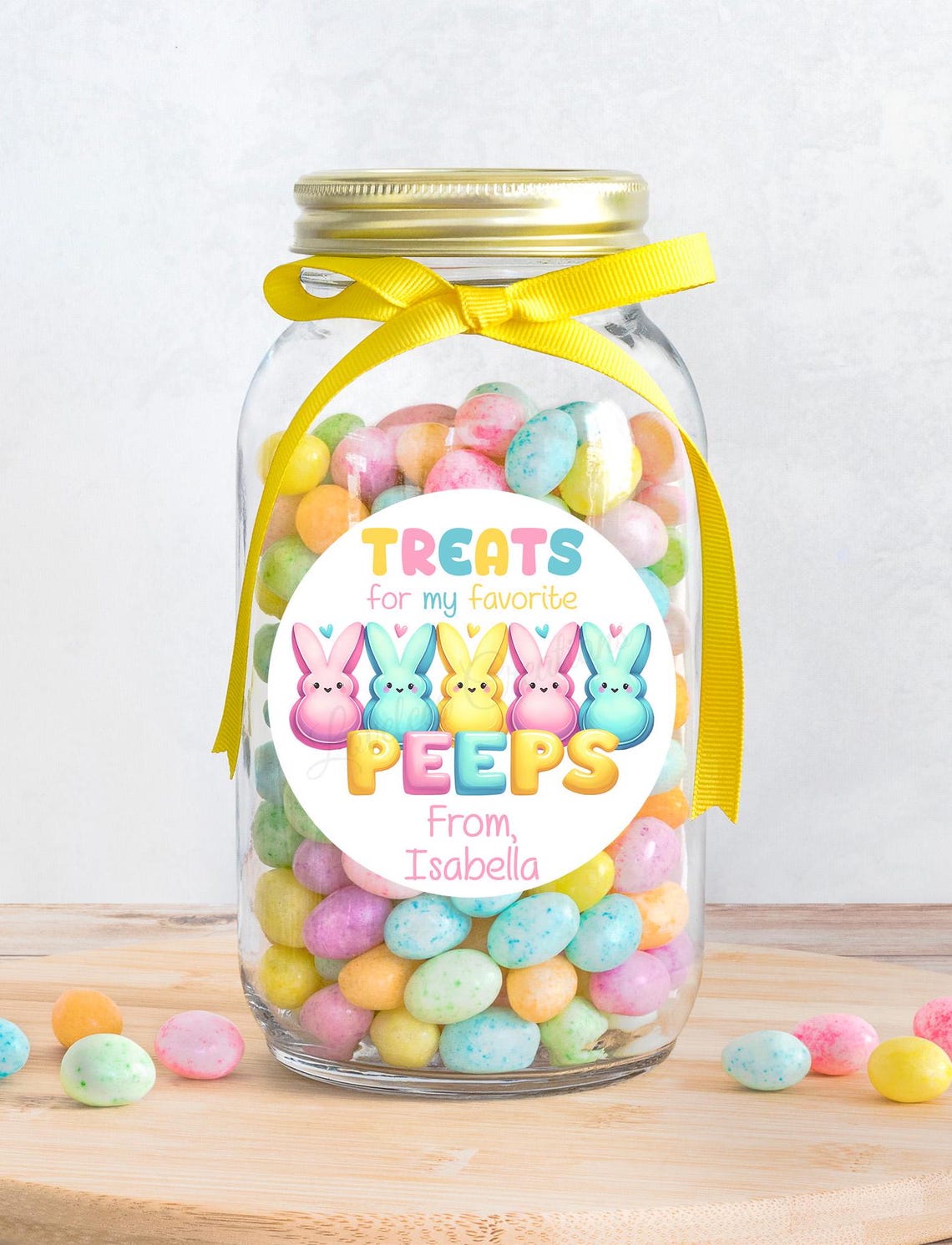 Treats for My Peeps Easter Stickers, Personalized Peeps Easter Labels ...