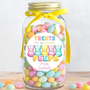 Treats for My Peeps Easter Stickers, Personalized Peeps Easter Labels ...