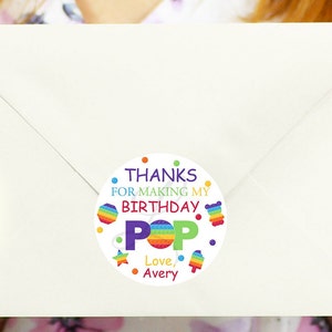 Personalized Pop It Birthday Sticker, Custom Pop It Birthday Label ...