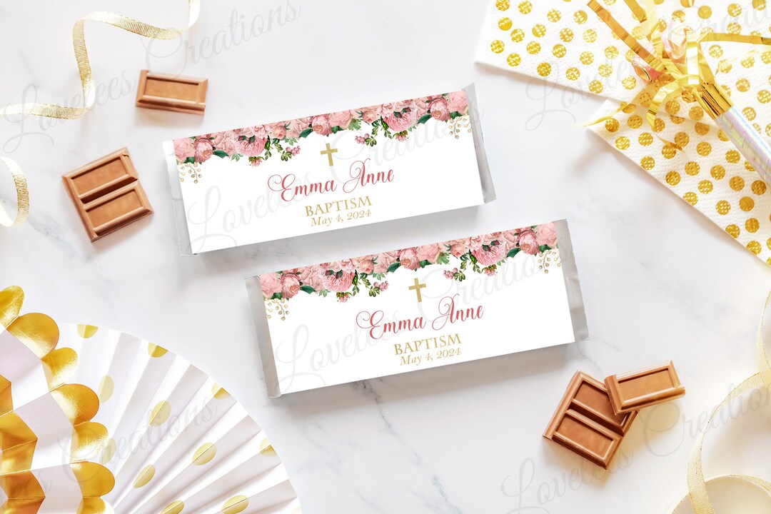 Baptism - Christening - Communion - Confirmation Chocolate Bar Wrapper ...