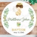 Baptism Angel Boy Personalized Label, Custom Christening Sticker, Mi ...