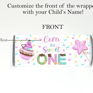 Sweet One First Birthday Chocolate Bar Wrapper, 1st Birthday Candy Bar ...
