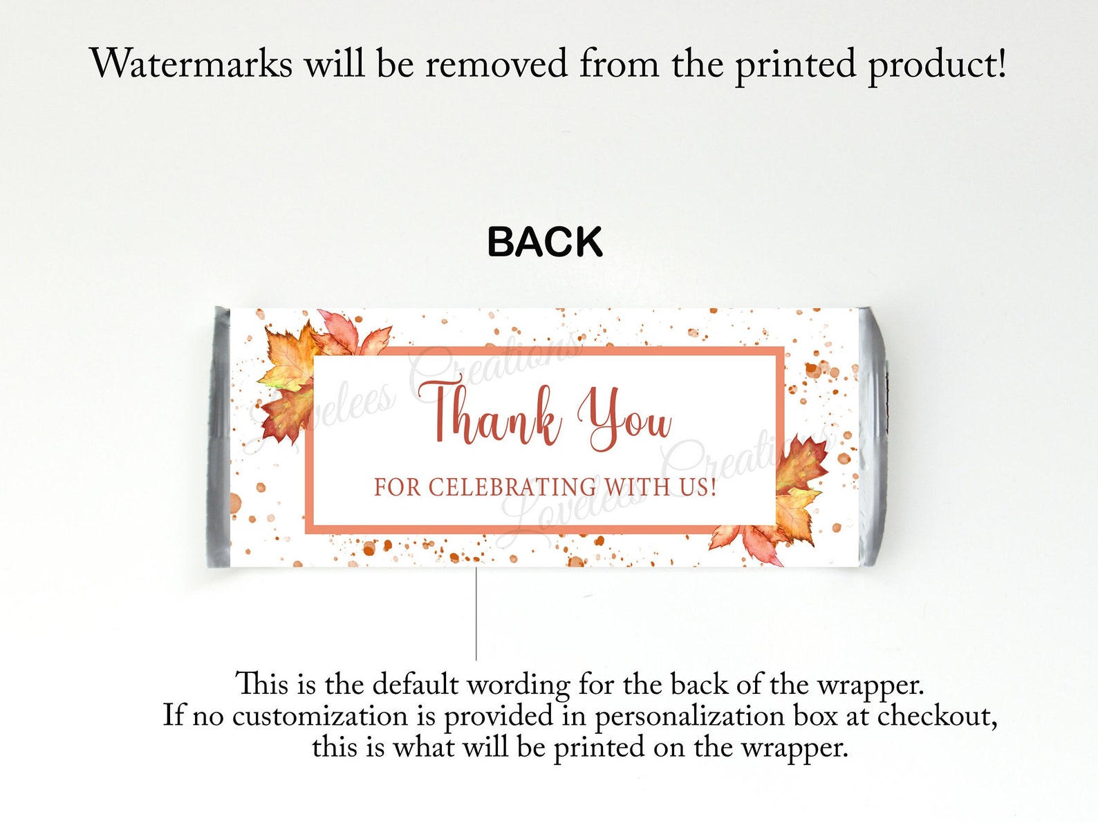 Fall in Love Chocolate Bar Wrapper Fall Wedding Fall - Etsy