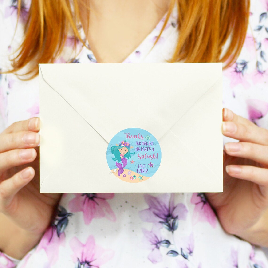 Mermaid Birthday Label Mermaid Birthday Sticker Birthday - Etsy