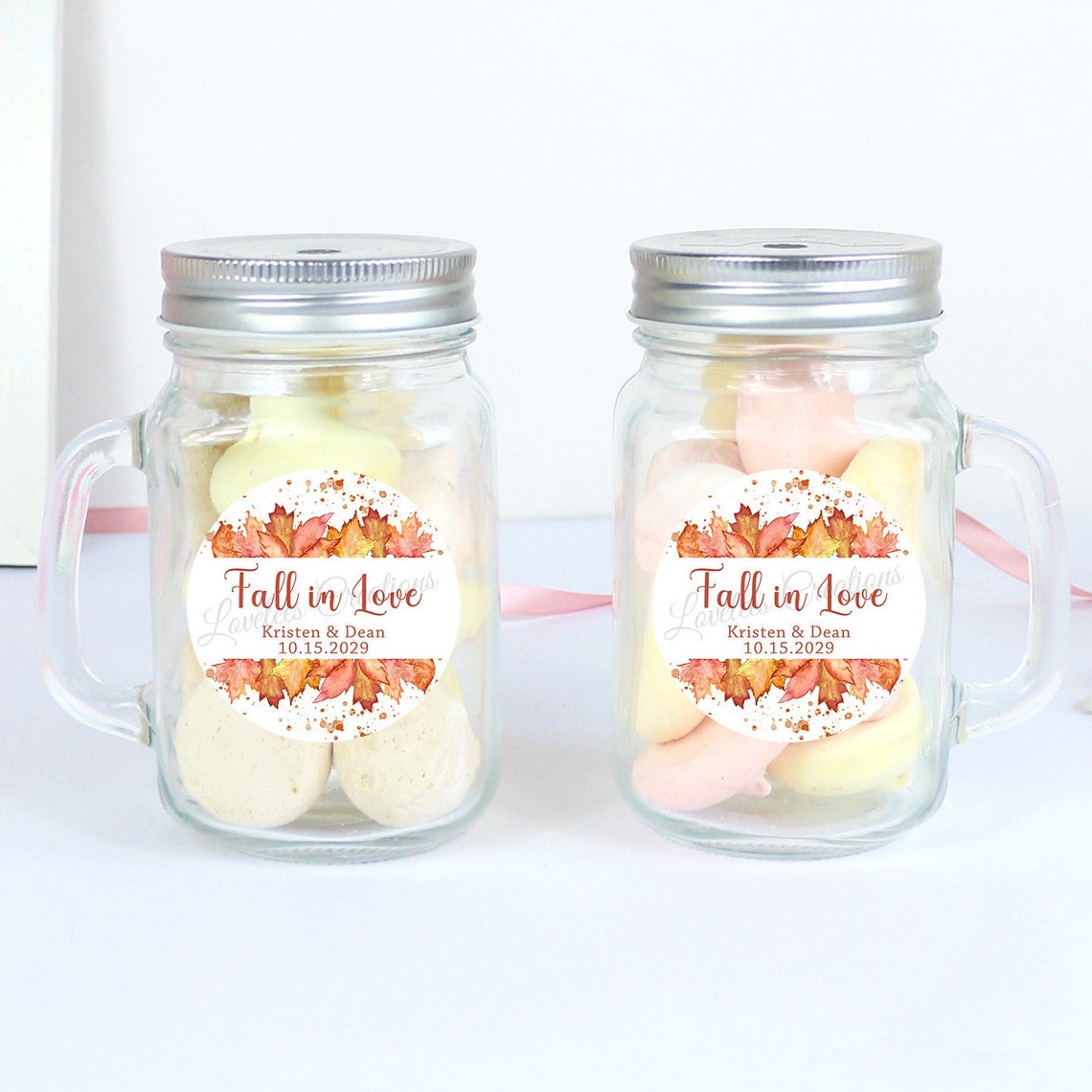 Fall in Love Sticker - Fall Leaves - Fall Wedding Sticker - Wedding ...
