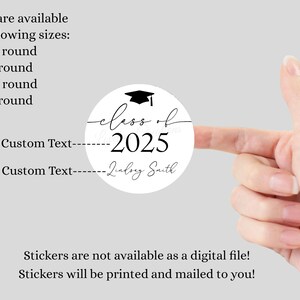 Personalized Class of 2025 Sticker, Custom 2025 Graduation Sticker ...