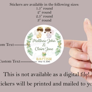 Baptism Angel Boy and Girl Personalized Label, Custom Christening ...