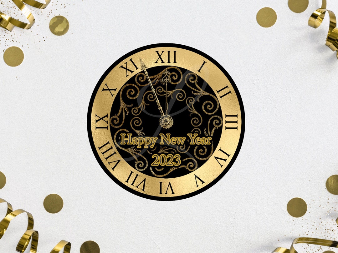 New Years Eve Clock Party Stickers Holiday Stickers New - Etsy