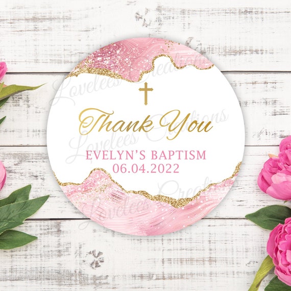 Baptism Favor Stickers Christening Stickers Baptism Labels - Etsy