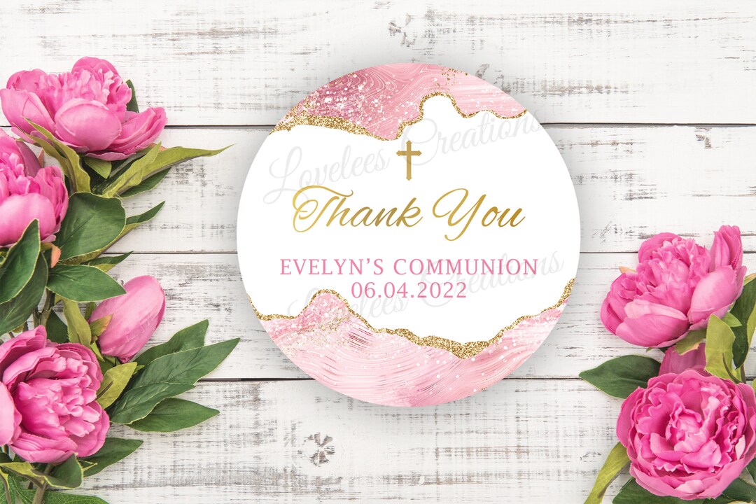 Communion Favor Stickers - Confirmation Stickers - Communion Labels ...