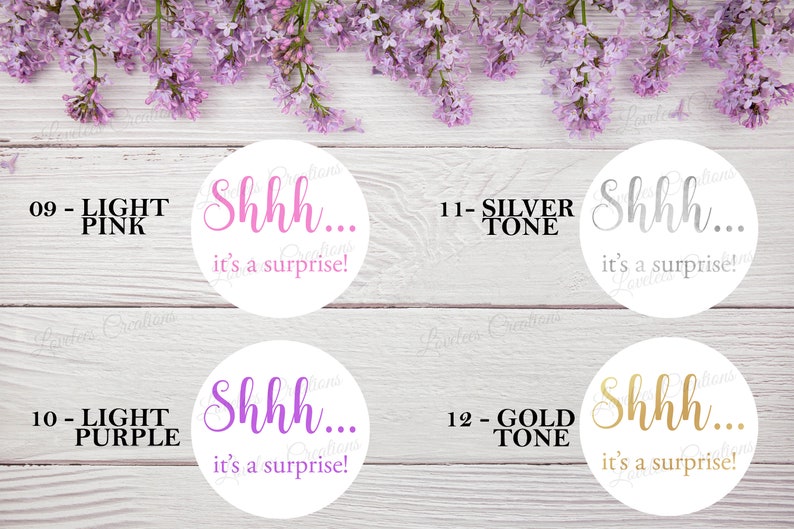 Shhh...it's a Surprise Sticker Invitation Sticker - Etsy