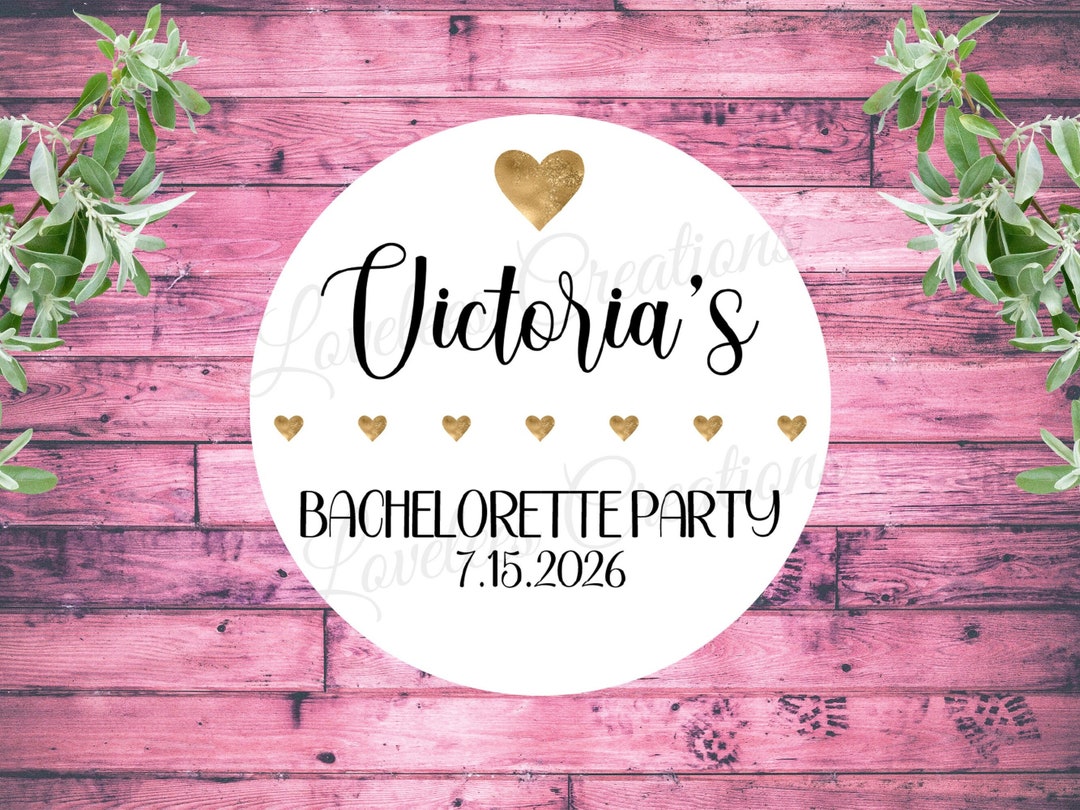 Bachelorette Party Favor Stickers, Personalized Bachelorette Party ...