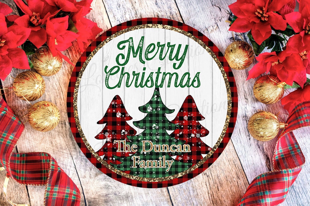 Personalized Christmas Stickers, Christmas Tree Sticker, Custom Merry ...