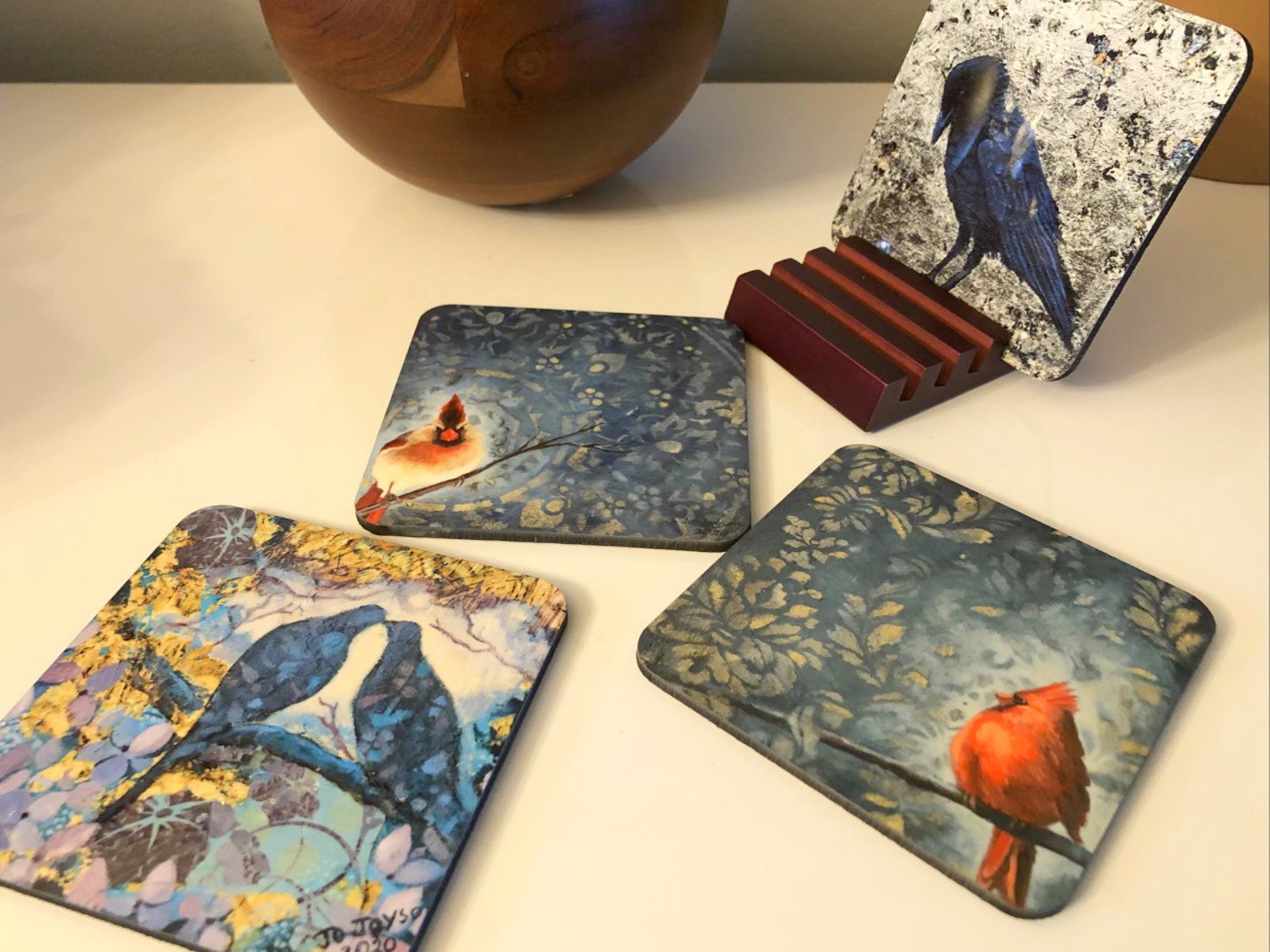 Coasters Bird Coasters Set of 4 Unique Bird Images With - Etsy