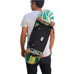 Longboard Backpack - Black - Etsy