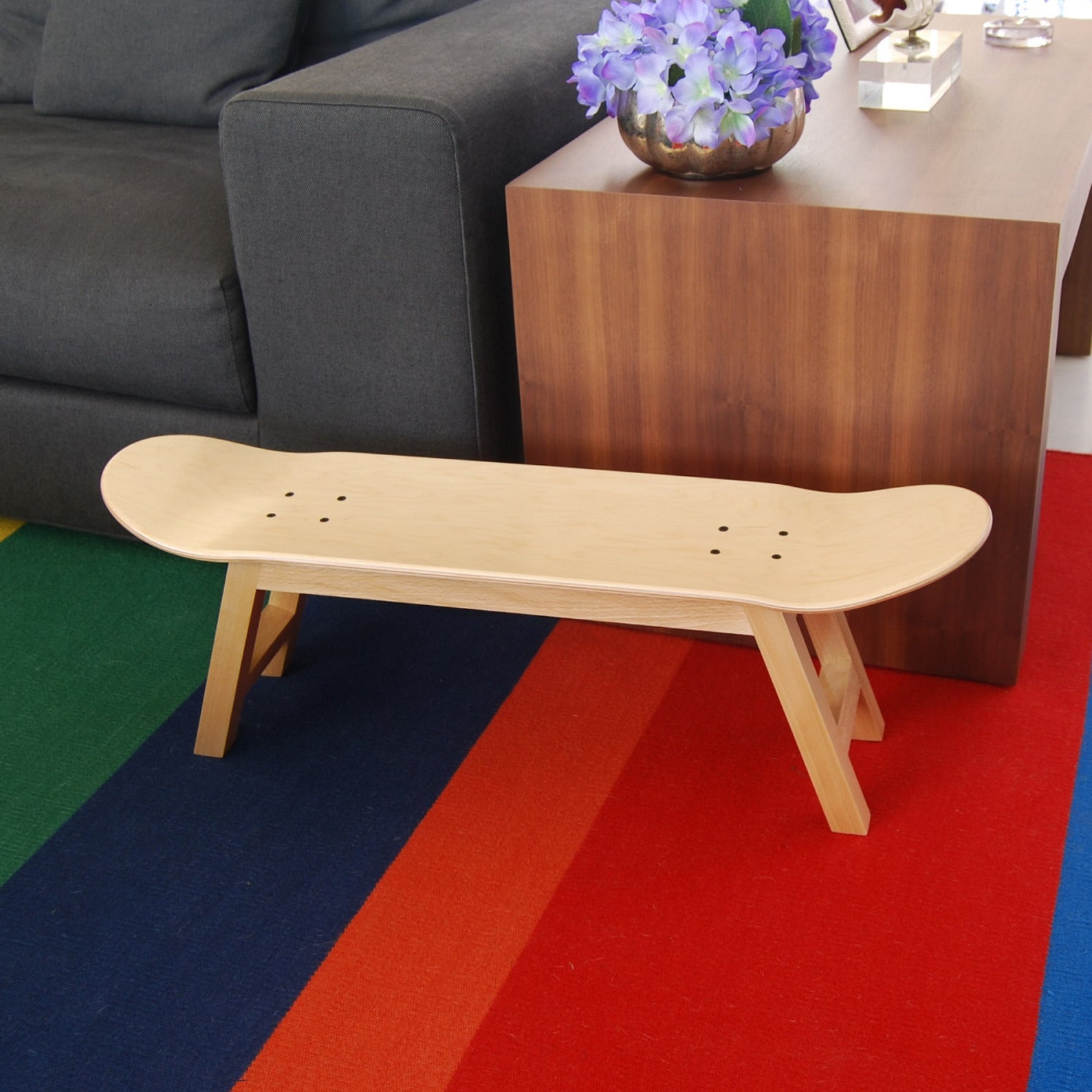 Skateboard Stool or Magazine Rack Natural Wood Color - Etsy Australia