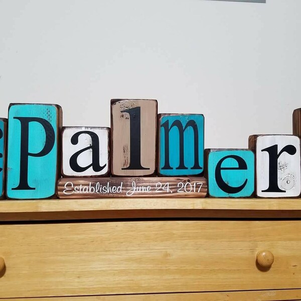 Baby Name Blocks - Etsy