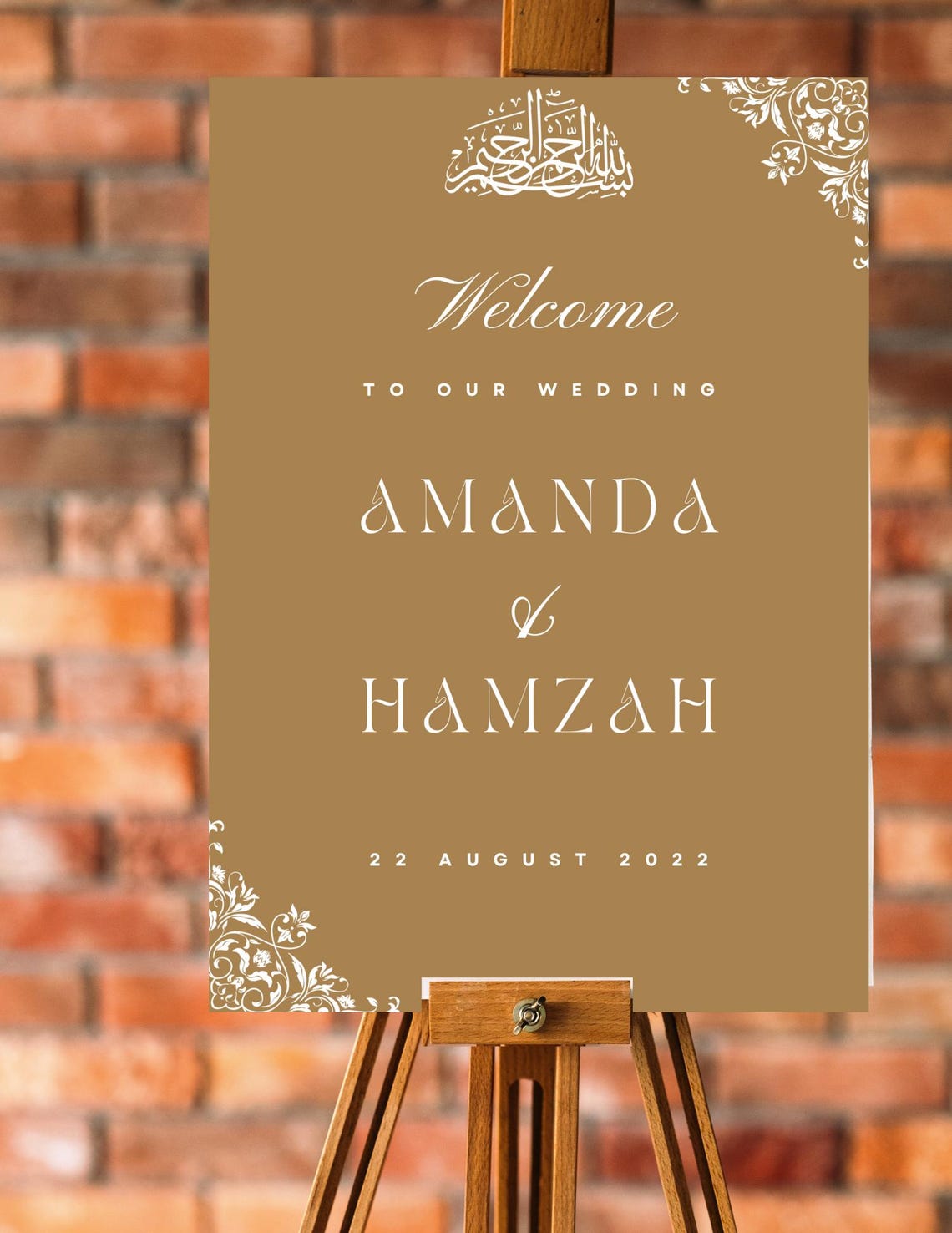 Muslim Wedding Welcome Sign, Nikkah Welcome Sign, Ketl Kitab, Digital ...