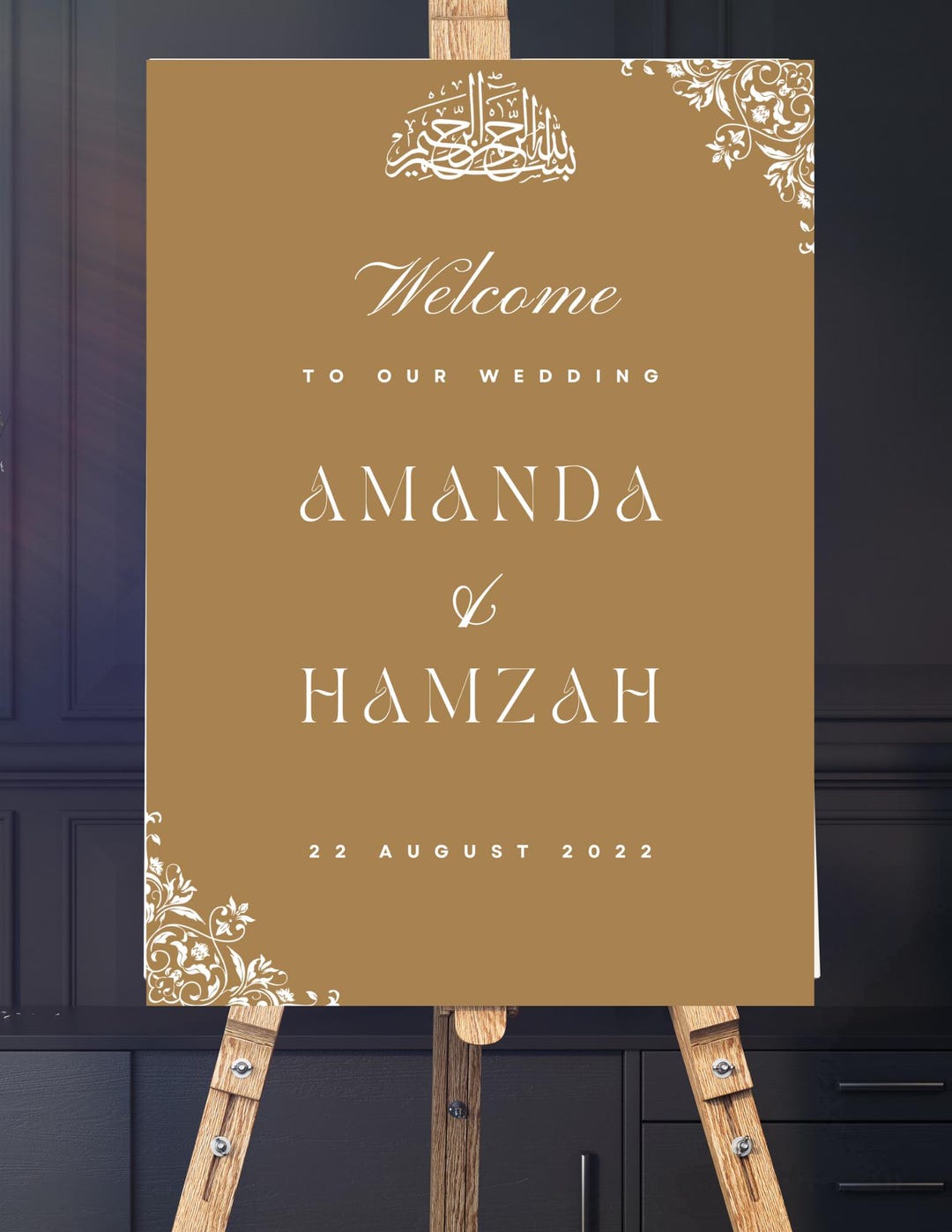 Muslim Wedding Welcome Sign, Nikkah Welcome Sign, Ketl Kitab, Digital ...