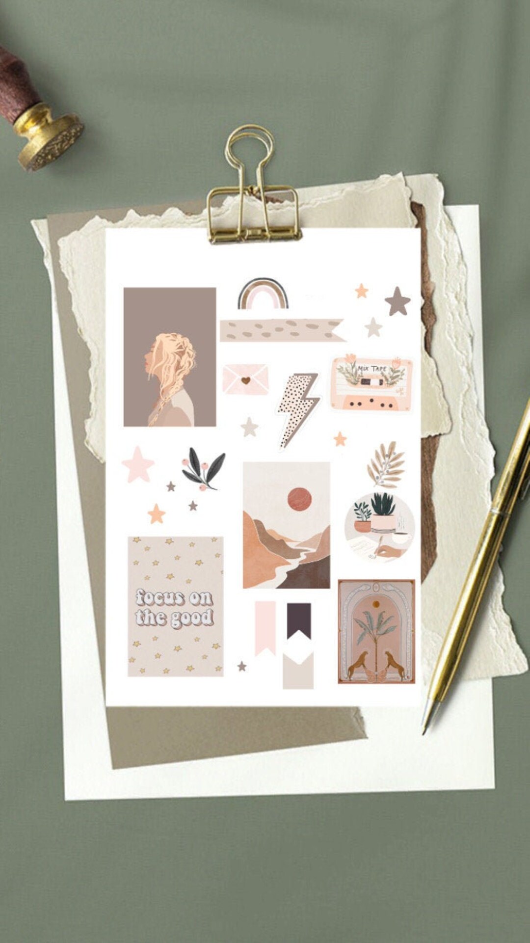 El collage de diario imprimible de Traveler - Etsy España