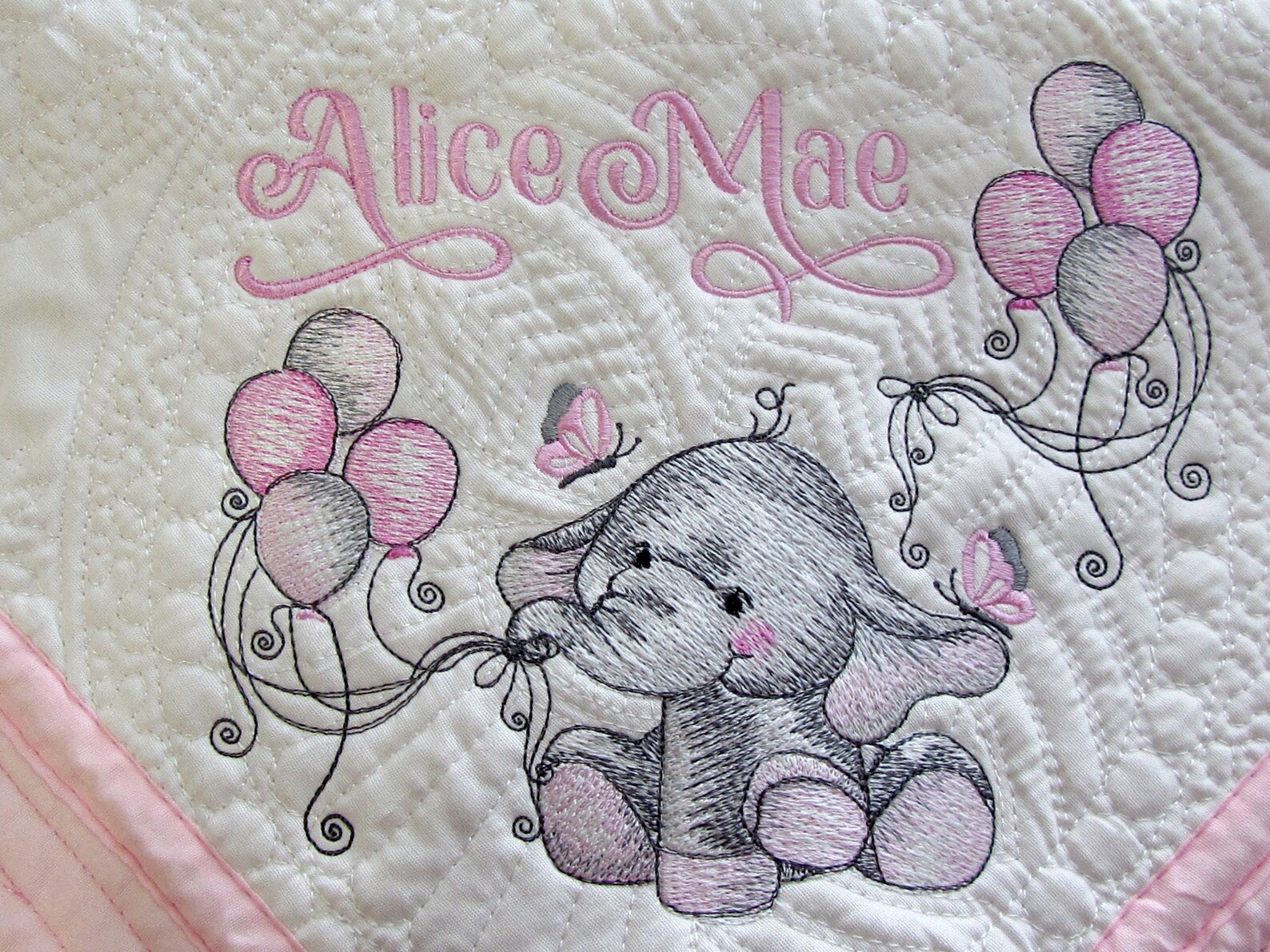 Embroidered Baby Quilt Personalized Heirloom Baby Quilt With - Etsy