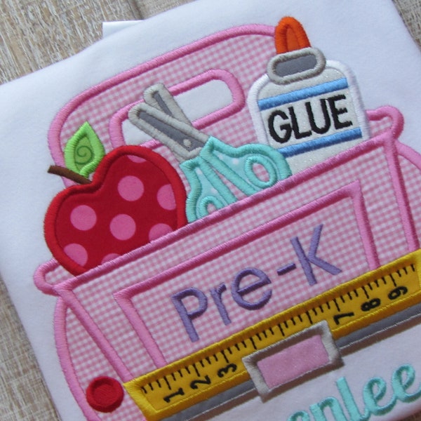 Back to School Applique - Etsy