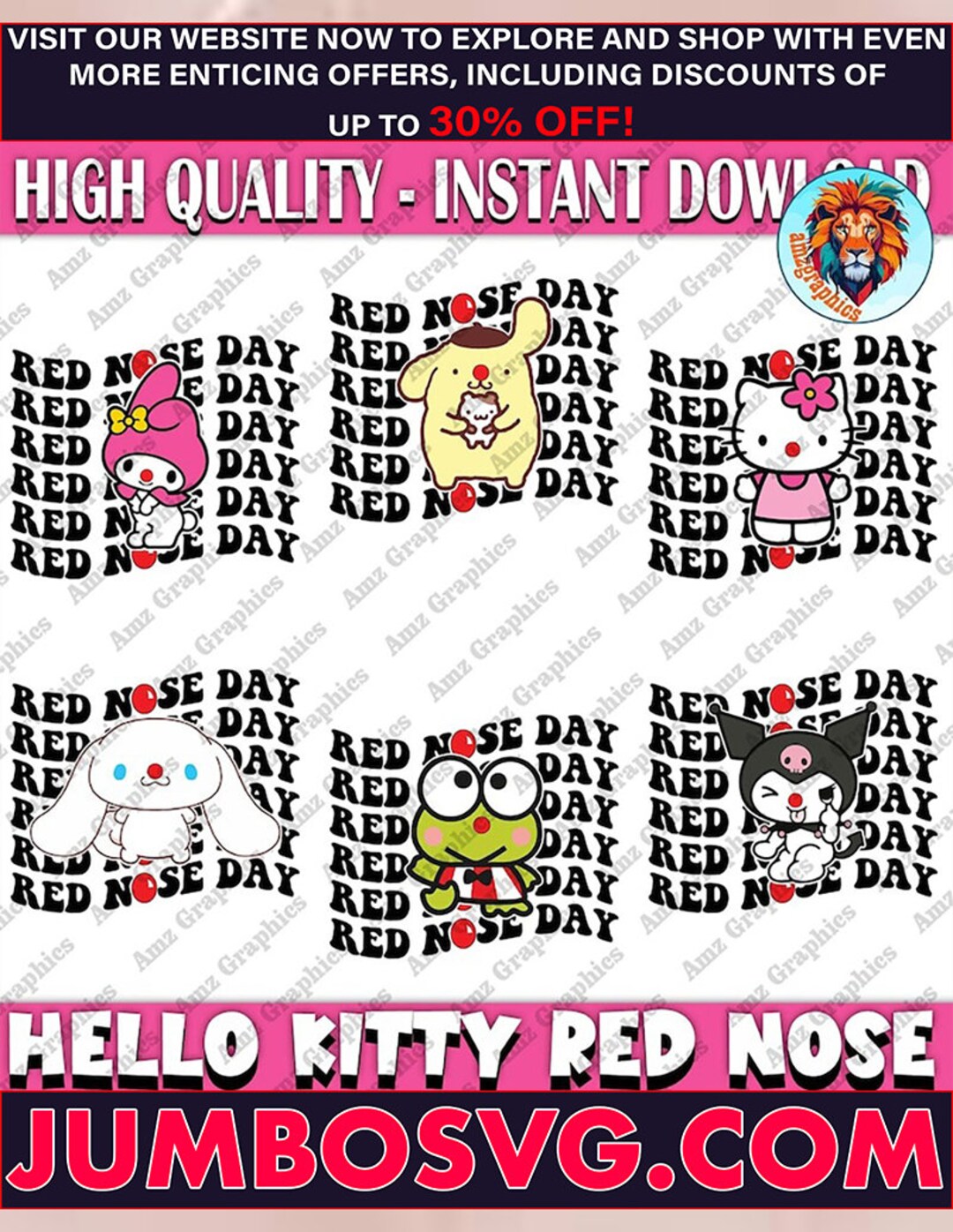 6 Friend Cartoon Red Nose Day Png Bundle Red Nose Cartoon Png Cute Mouse Cartoon Png Red Nose