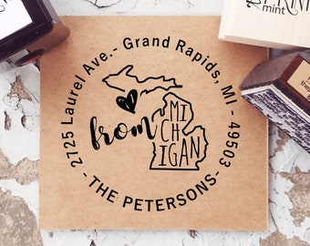 Michigan Return Address - Etsy