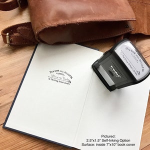 Book Donated by Rubber Stamp Library Donation Stamp Book - Etsy