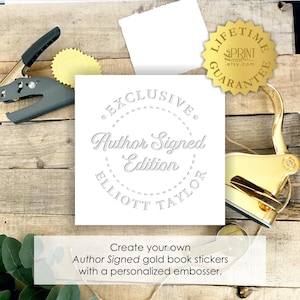 Signed Copy Embosser for Stickers or Seals, Author Signature Stickers ...