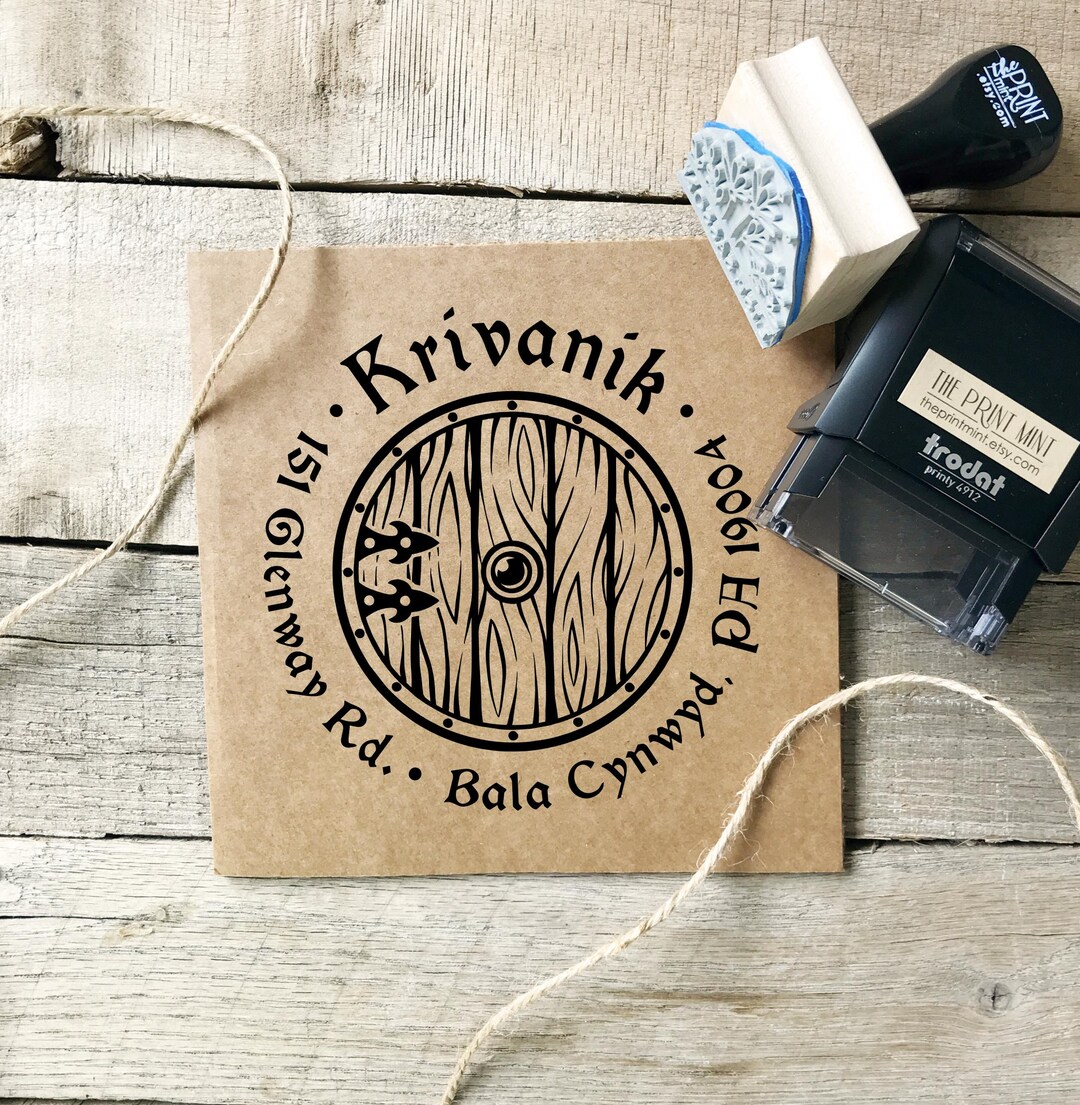 Hobbit Door Address Stamp, Lord of the Rings Return Address in Self ...