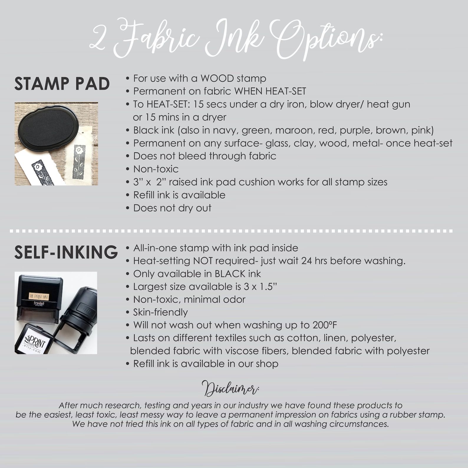 Custom Fabric Stamp of Your Logo or Image Clothing Stamp Kit - Etsy