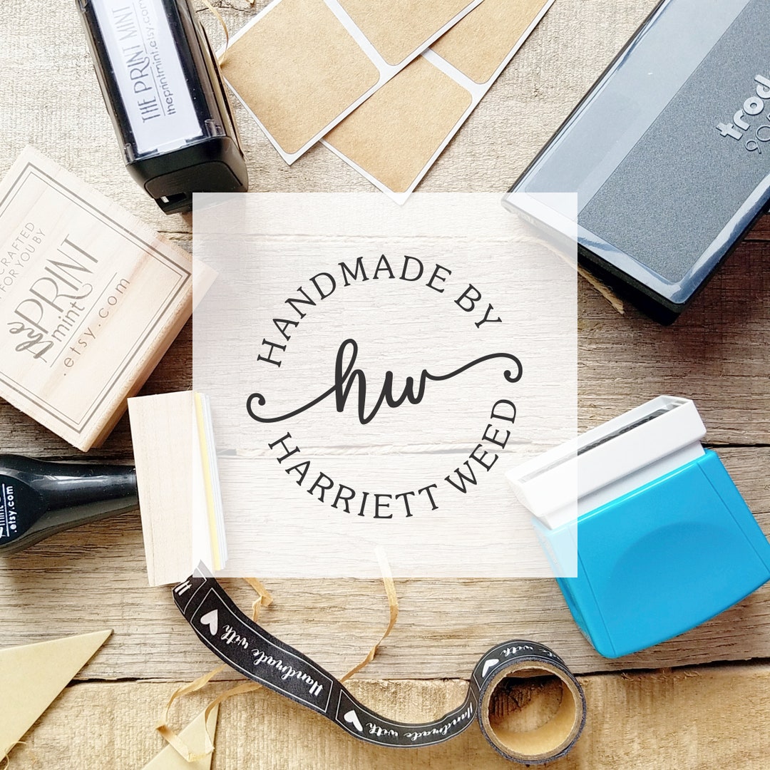 Handmade by Rubber Stamp or Self-inking, Made by Tags Stamp ...