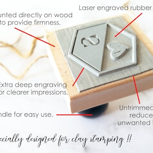 Personalized Pottery Stamp With Name and Handmade By, Potter's ...