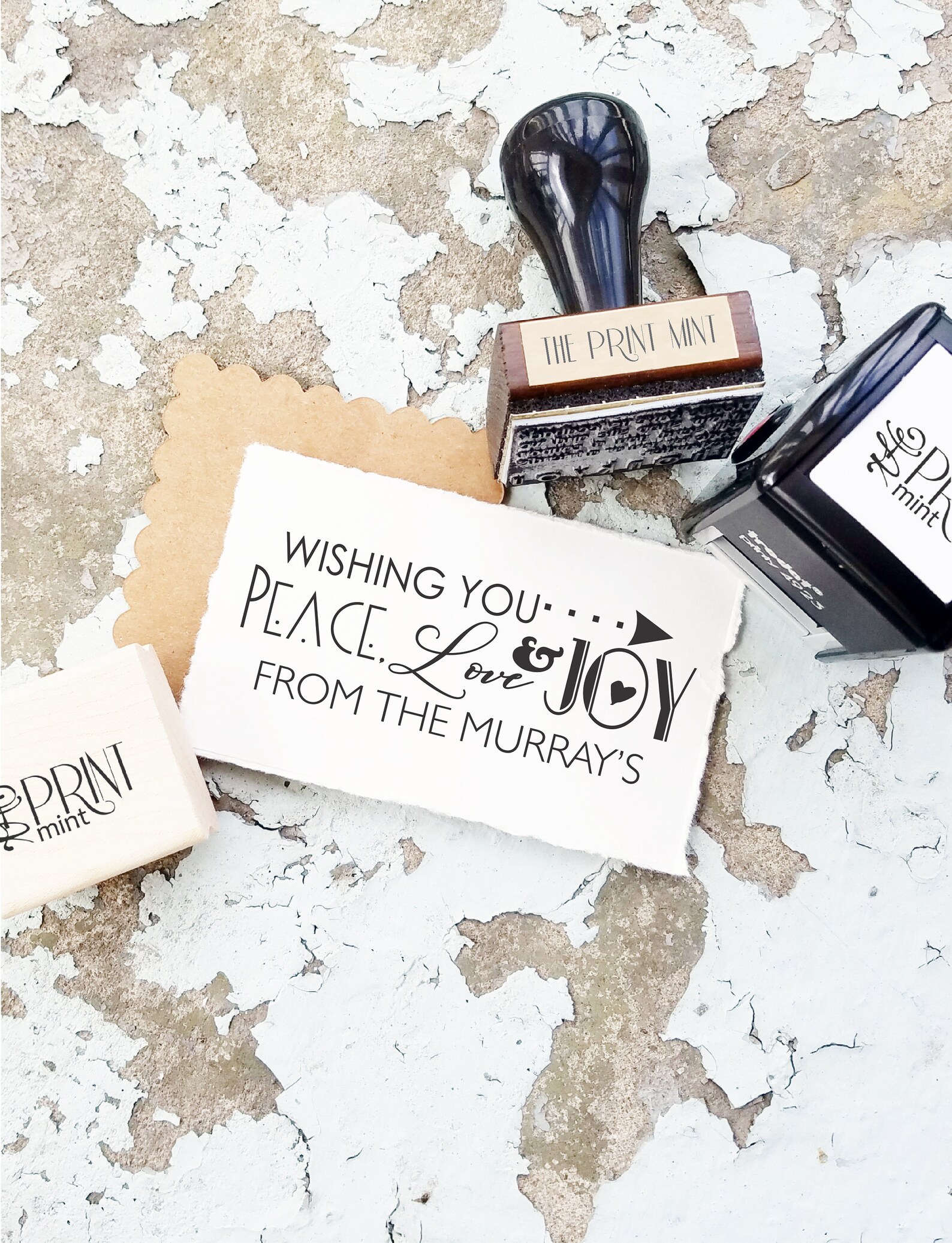 Christmas Stamp Christmas Address Stamp Personalized - Etsy