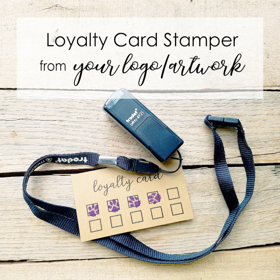 Loyalty Card Self-inking Stamp or Small Custom Logo Self-inking Stamp ...