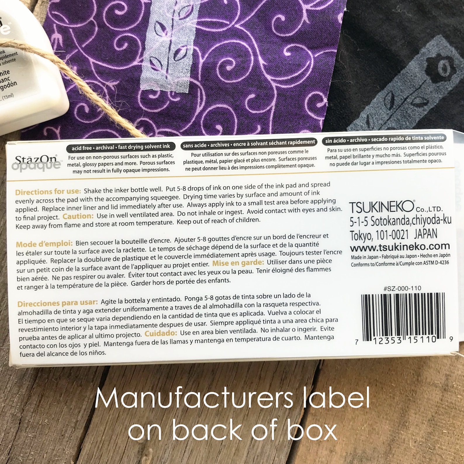 White Fabric Ink Stamp Pad, Fabric Ink Pad for Rubber Stamps, White ...