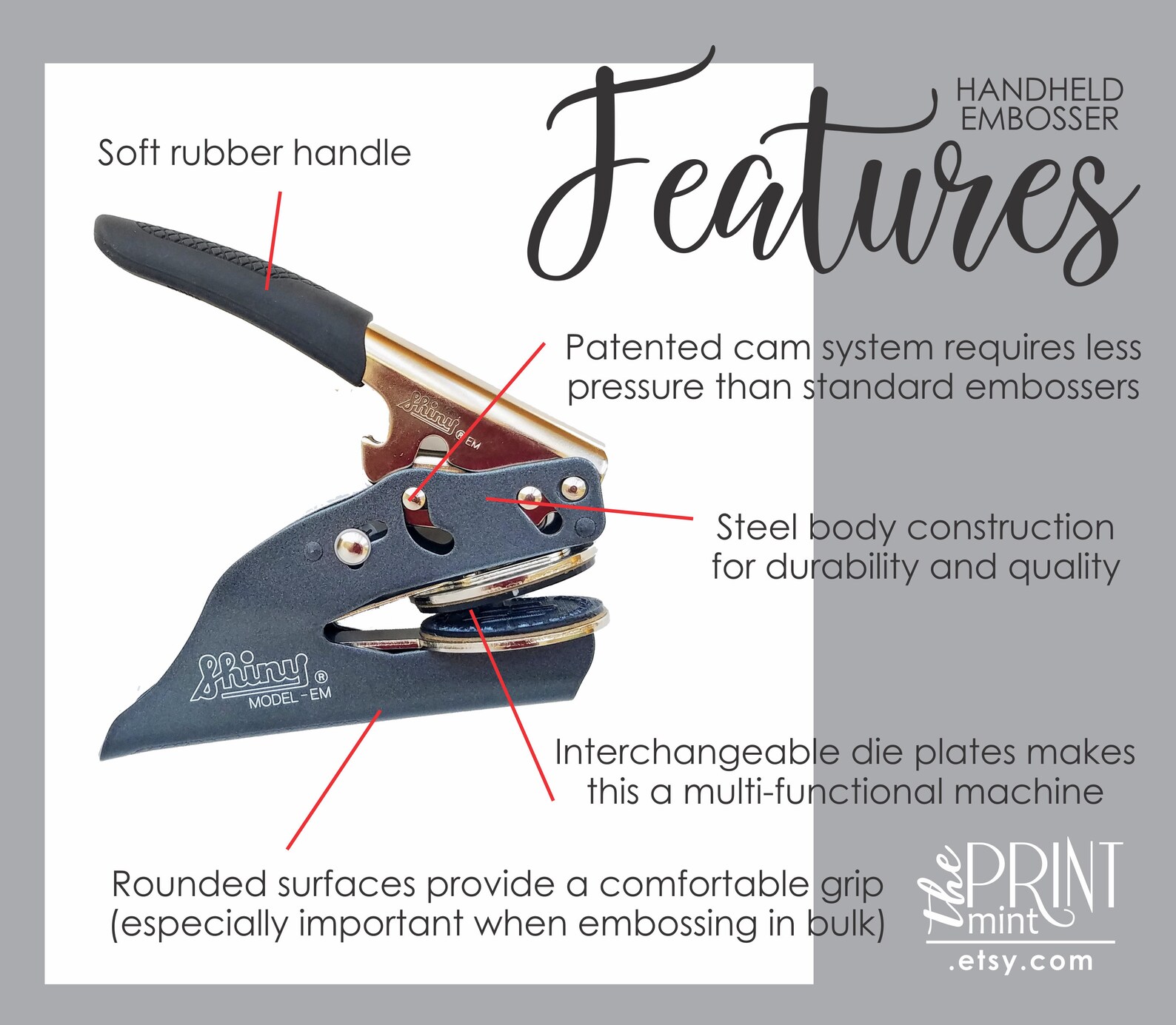 Christmas Address Embosser Stamp Holiday Address Embosser - Etsy