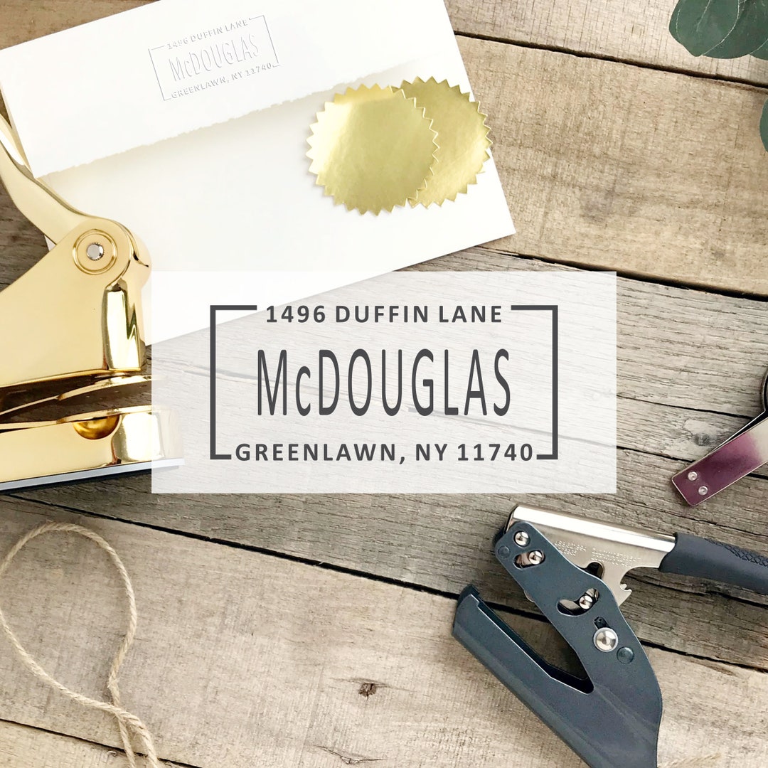 Rectangle Address Embosser, Rectangle Embosser, Modern Address Embosser ...