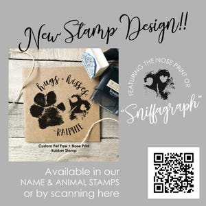 Custom Dog Paw Print Stamp or for a Cat: Personalized Wood or Self ...
