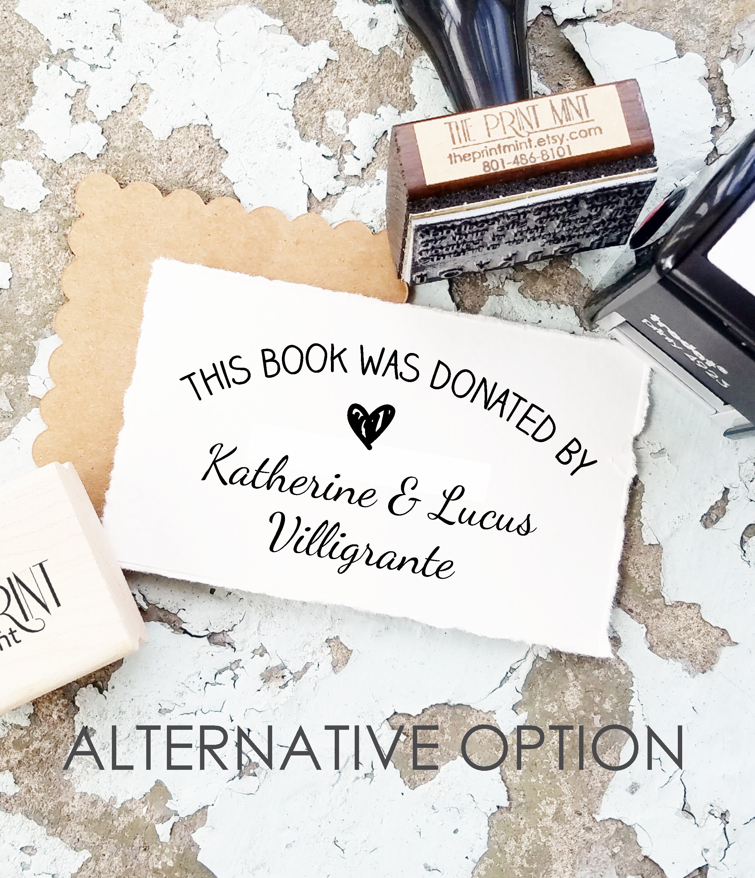 Book Donated by Rubber Stamp Library Donation Stamp Book - Etsy UK