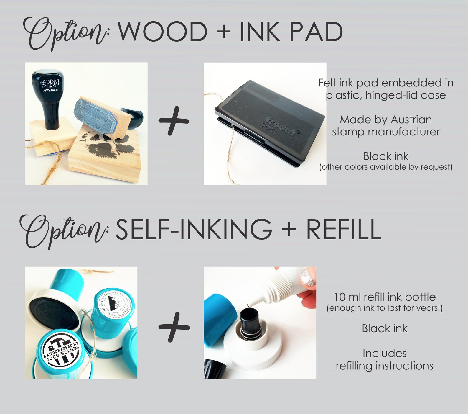 Hand Made by Stamp, Handmade by Tags Stamp, Custom Made by Rubber Stamp ...